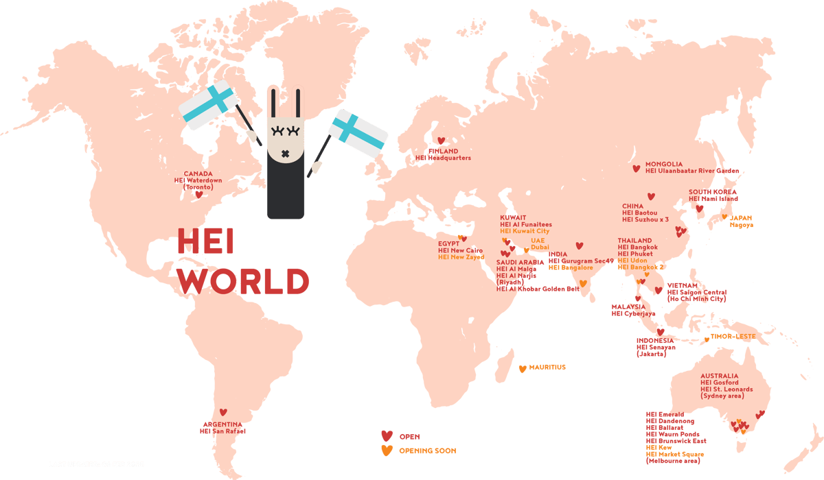 HEI World Map and Locations