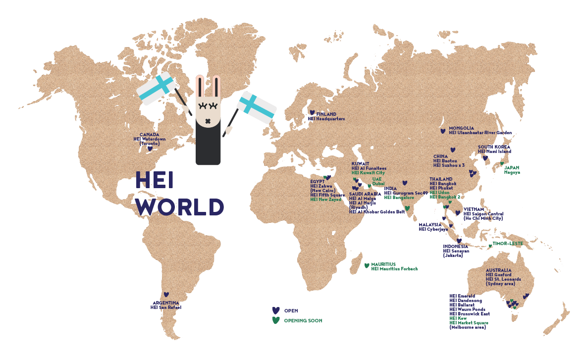 HEI World Map and Locations