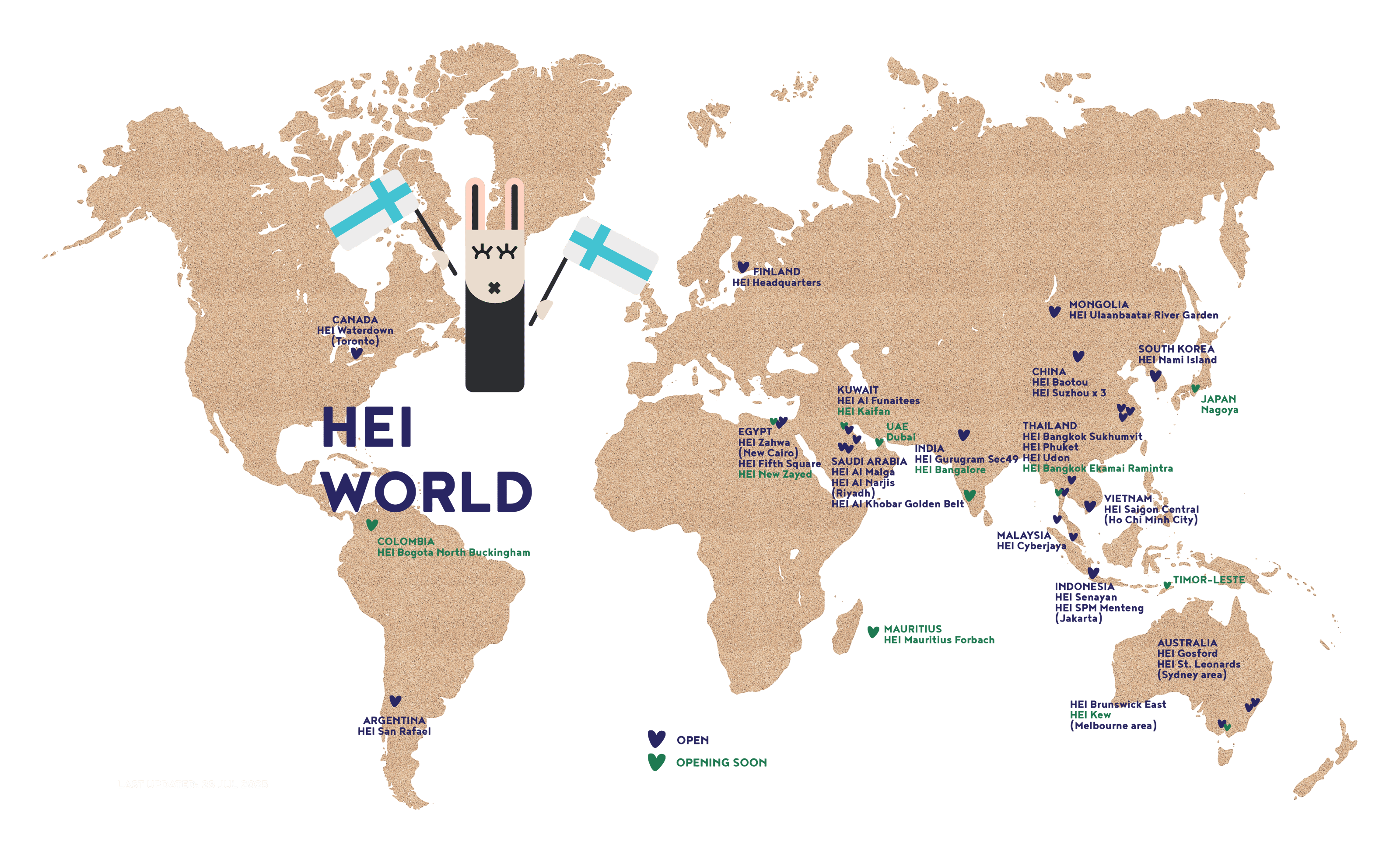 HEI World Map and Locations