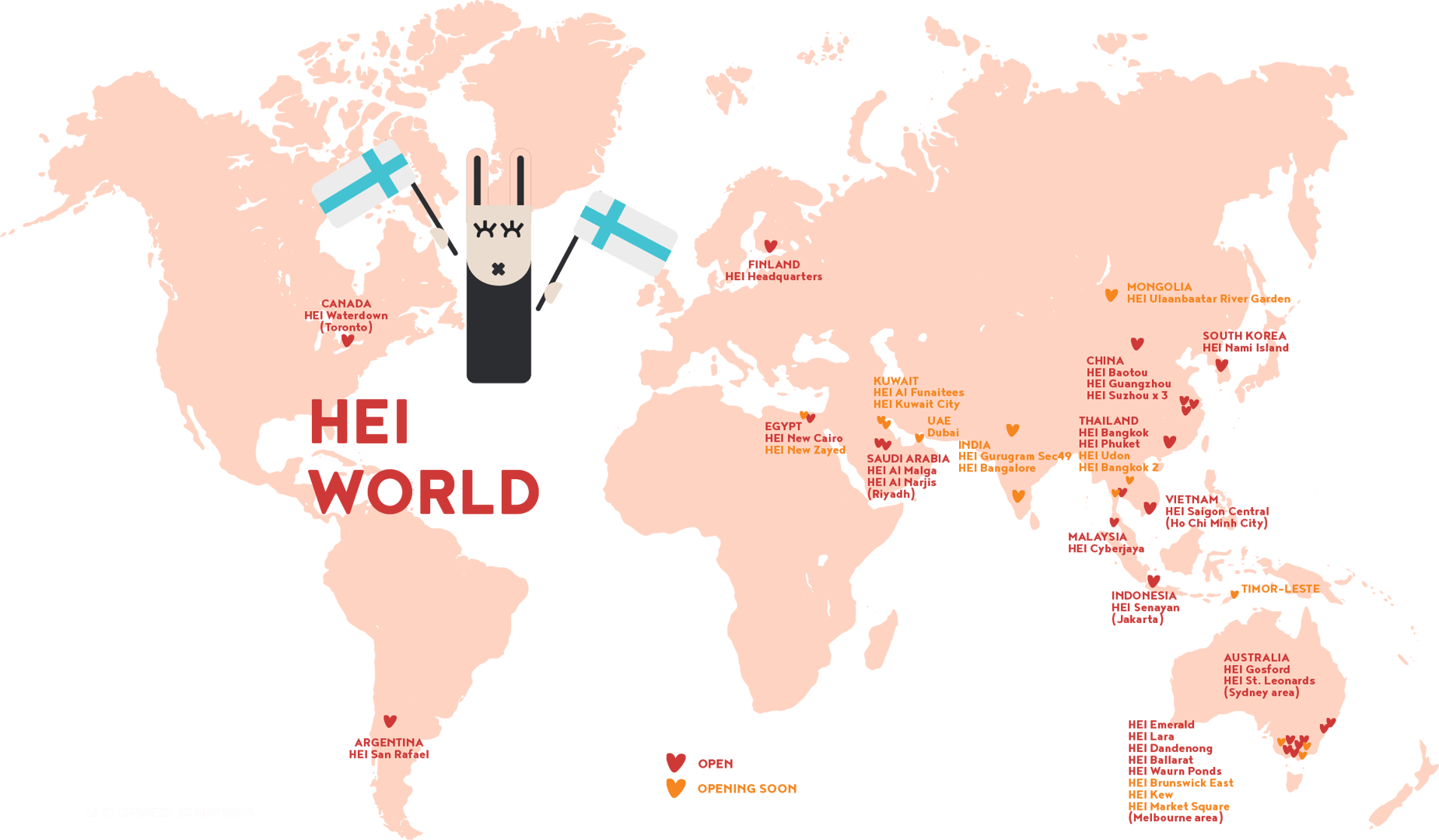 HEI World Map and Locations